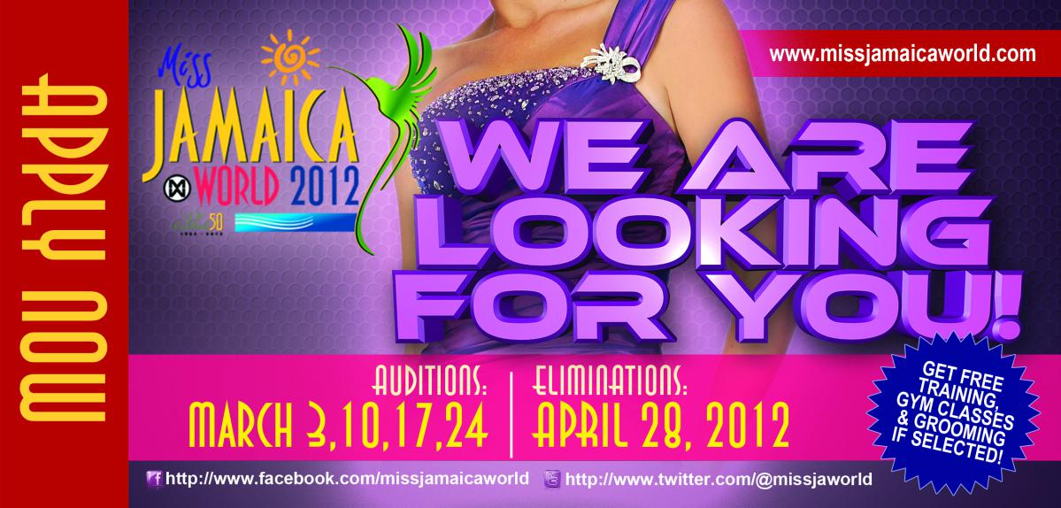 MJW Audition Flyer | Miss Jamaica World 2022